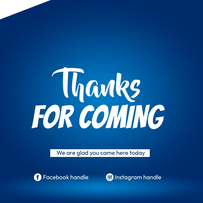 thanks for coming Template | PosterMyWall