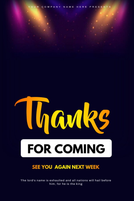 Thanks for coming flyer Template | PosterMyWall