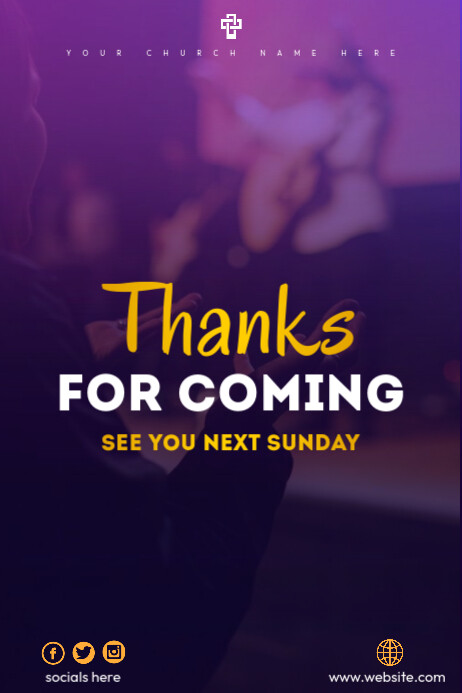 Thanks for coming poster template | PosterMyWall