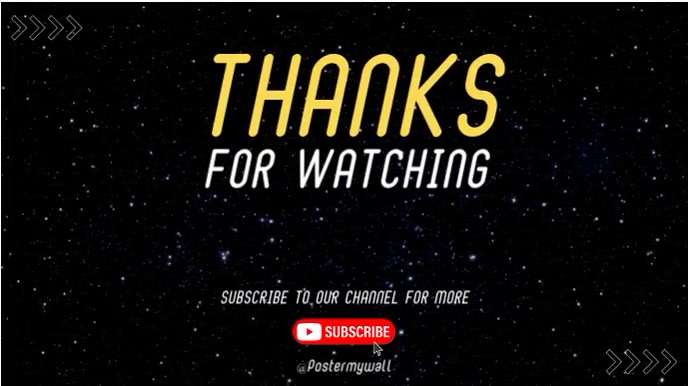 Thanks For watching appreciation YouTube outro loop video with ...