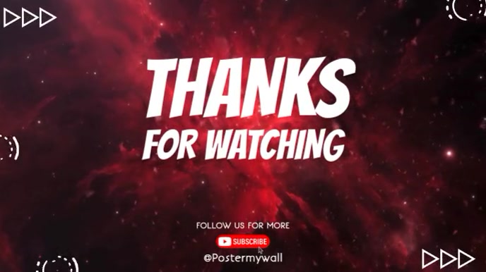 Thanks For watching outro video ending with subscribe button Template ...