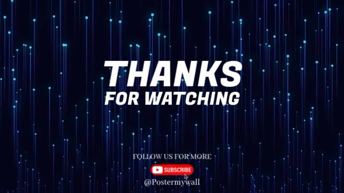 Thanks for watching video conclusion YouTube outro gratitude expression ...