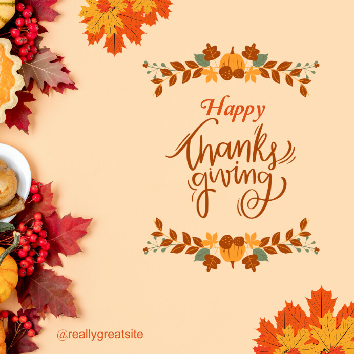 Thanks Giving Card Template | PosterMyWall