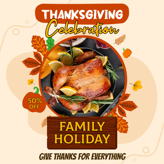 Thanks Giving Celebration Template | PosterMyWall