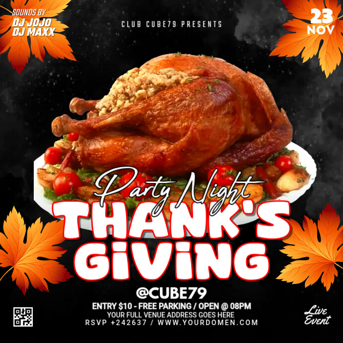 Thanks giving celebration Template | PosterMyWall