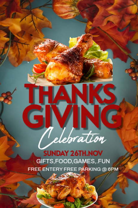THANKS GIVING CELEBRATION Template | PosterMyWall