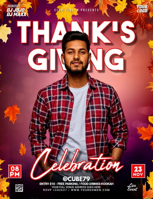 Thanks giving celebration Template | PosterMyWall