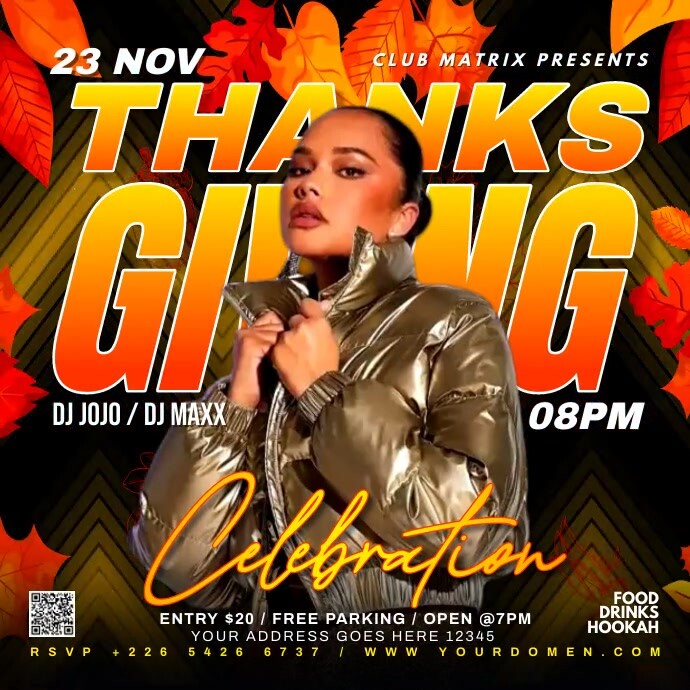 Thanks giving celebration Template | PosterMyWall