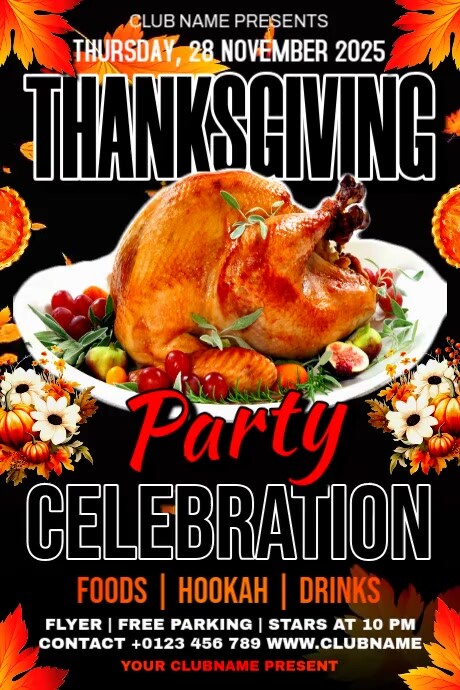 Copy of Thanks giving celebration Party | PosterMyWall