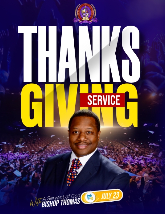 THANKS GIVING CHURCH BANNER Template | PosterMyWall