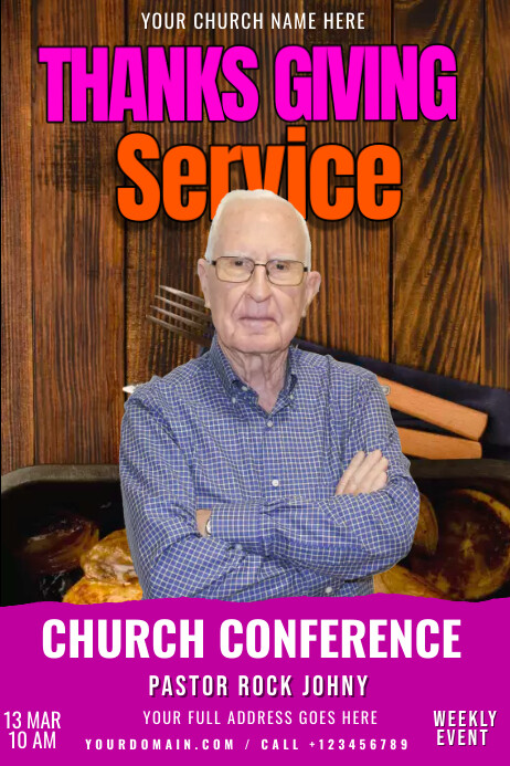 thanks giving church Template | PosterMyWall