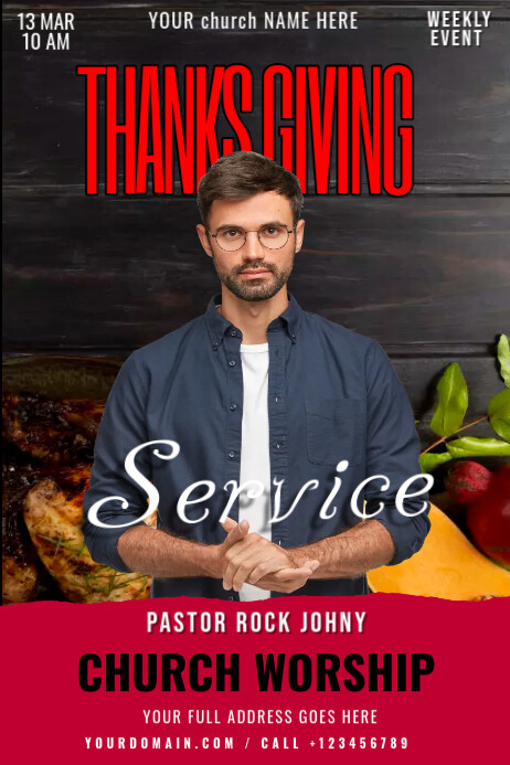thanks giving church Template | PosterMyWall