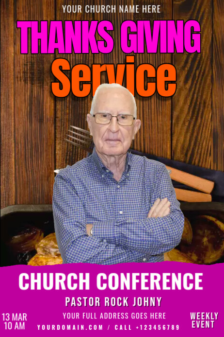 thanks giving church Template | PosterMyWall