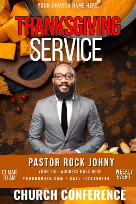thanks giving church Template | PosterMyWall