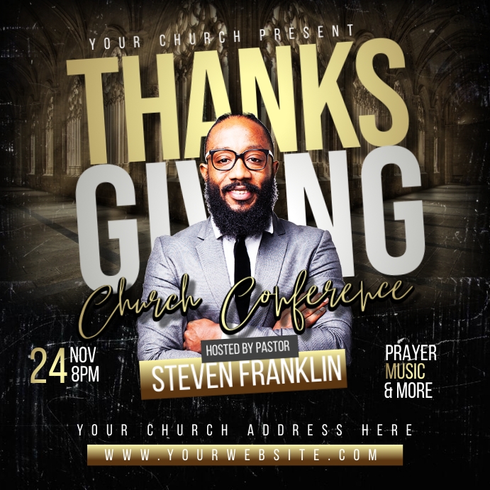 Thanks giving church flyer Template | PosterMyWall