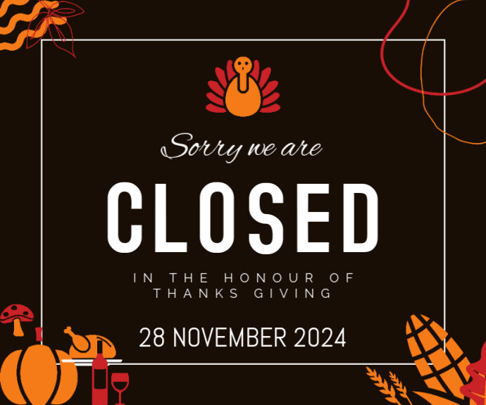 Thanks giving closed Template | PosterMyWall