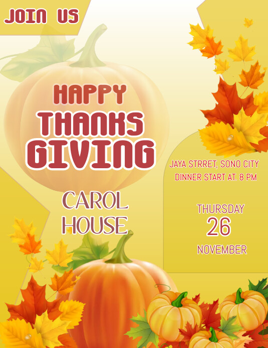 Thanks Giving Template | PosterMyWall