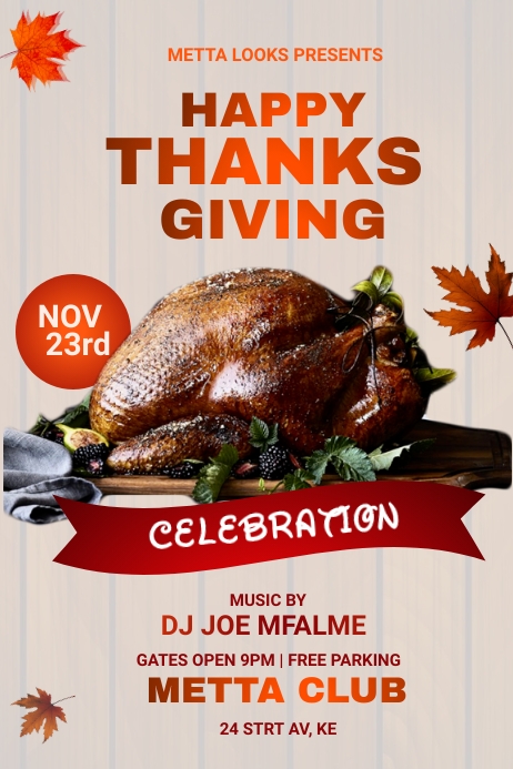 Thanks giving Template | PosterMyWall