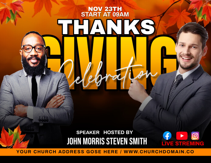 Copy of Thanks giving | PosterMyWall