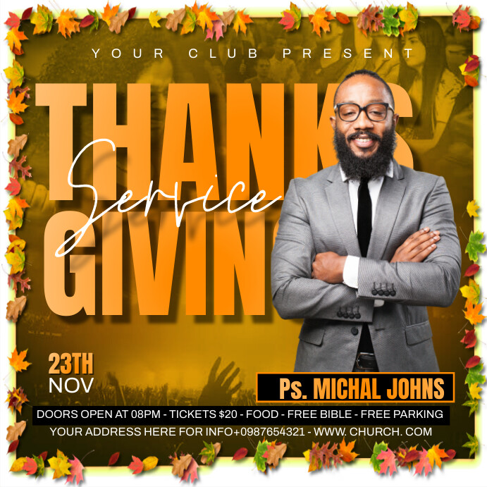 Copy of Thanks giving | PosterMyWall