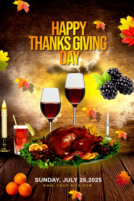 THANKS GIVING Template | PosterMyWall