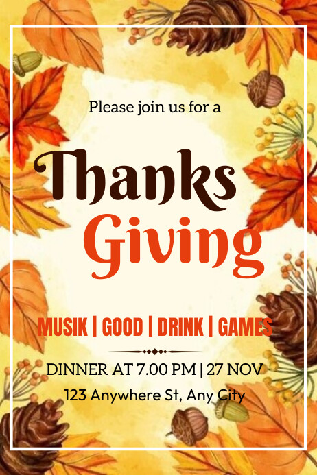 Copy of Thanks giving | PosterMyWall