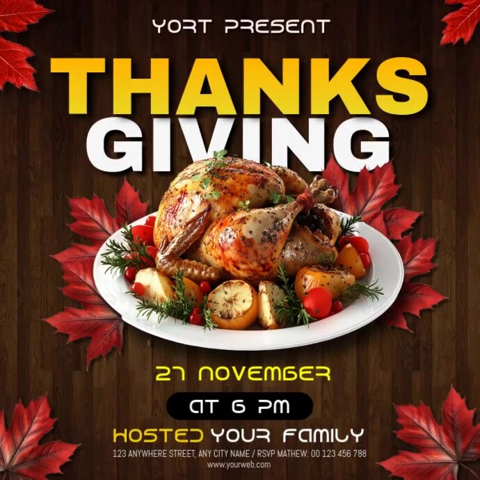 THANKS GIVING Template | PosterMyWall