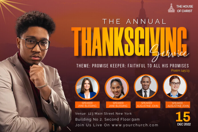 Thanks Giving Template | PosterMyWall