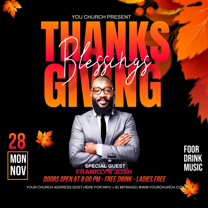 Copy of Thanks giving | PosterMyWall