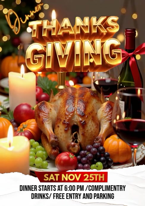 Copy of THANKS GIVING Dinner | PosterMyWall
