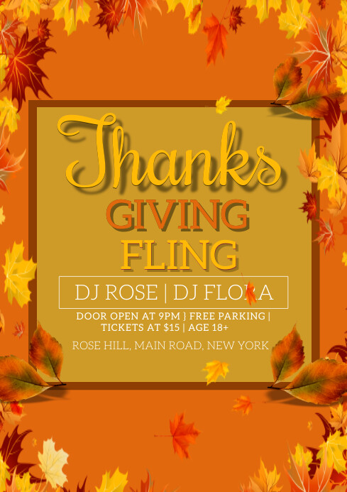Thanks Giving Event Templat | PosterMyWall