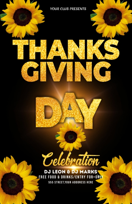 Thanks giving flyer Template | PosterMyWall