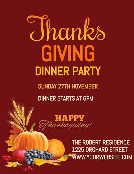 THANKS GIVING FLYER Template | PosterMyWall