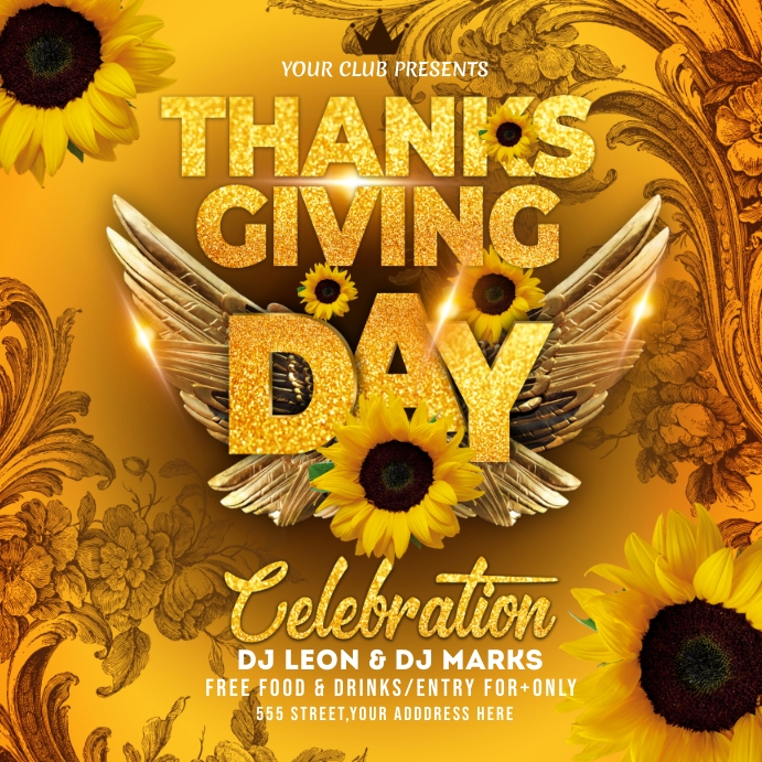 Thanks giving flyer Template | PosterMyWall