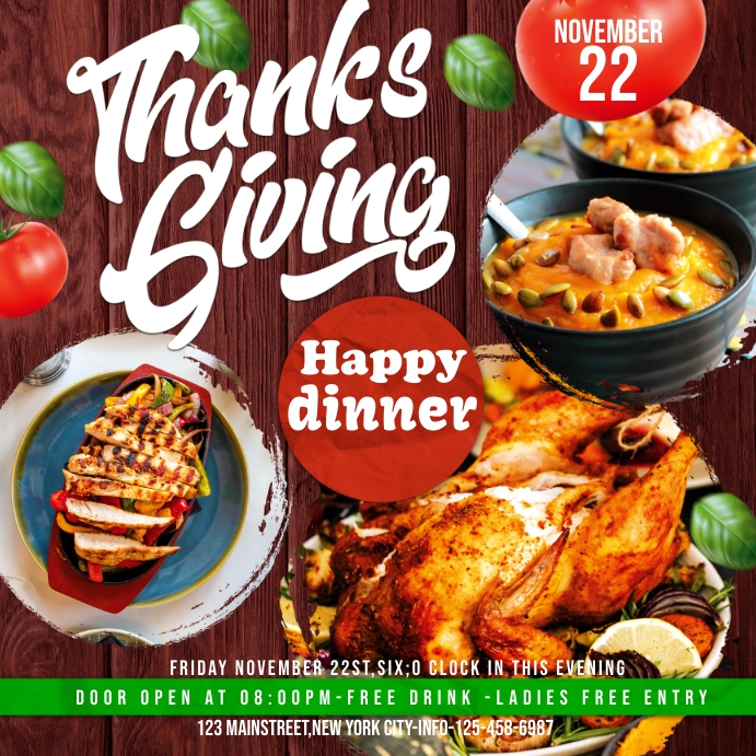 Thanks giving flyer Template | PosterMyWall
