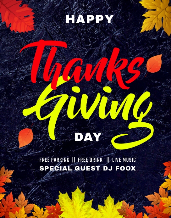 thanks giving flyer Template | PosterMyWall