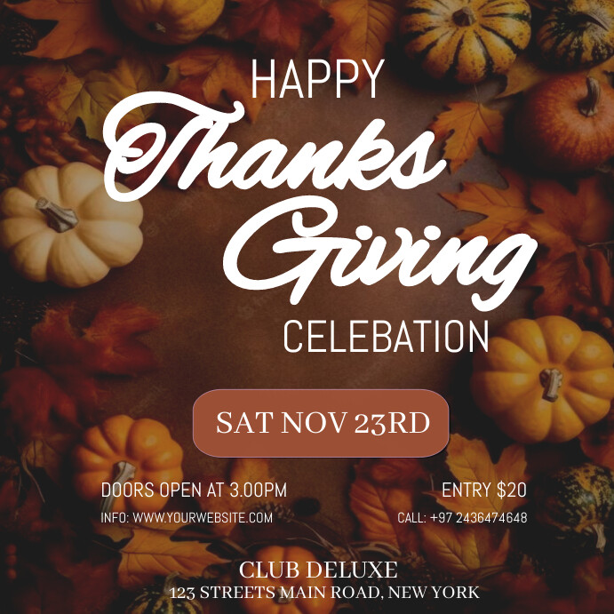 Thanks giving flyer Template | PosterMyWall