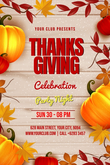 Copy of Thanks Giving Flyer | PosterMyWall