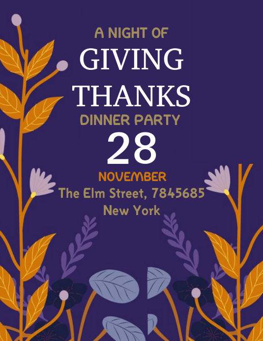 THANKS GIVING FLYER Template | PosterMyWall