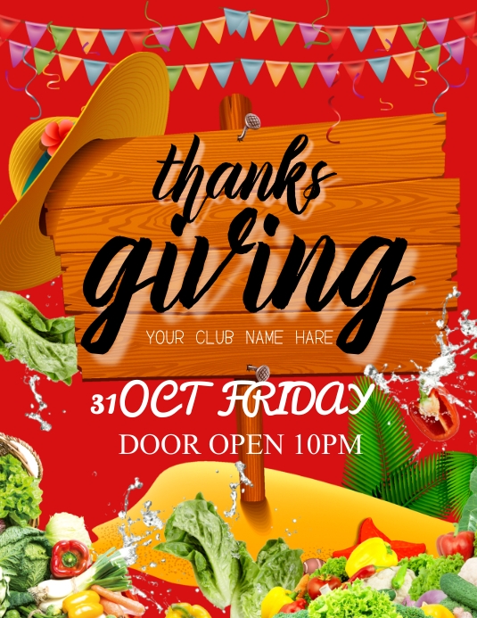 Thanks giving flyer Template | PosterMyWall