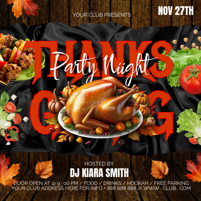 Thanks Giving flyer Template | PosterMyWall
