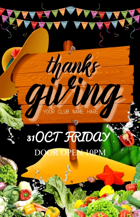 Thanks giving flyer Template | PosterMyWall