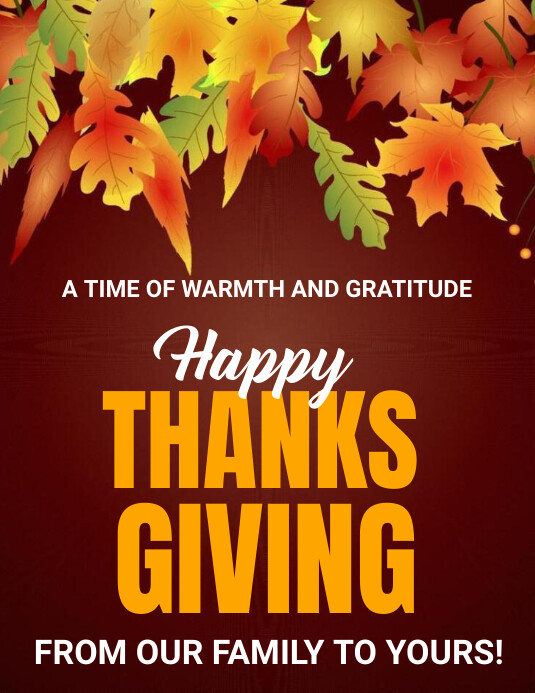 thanks giving greeting flyers Template | PosterMyWall
