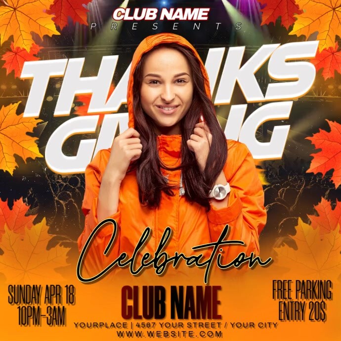 thanks giving instagram post Template | PosterMyWall