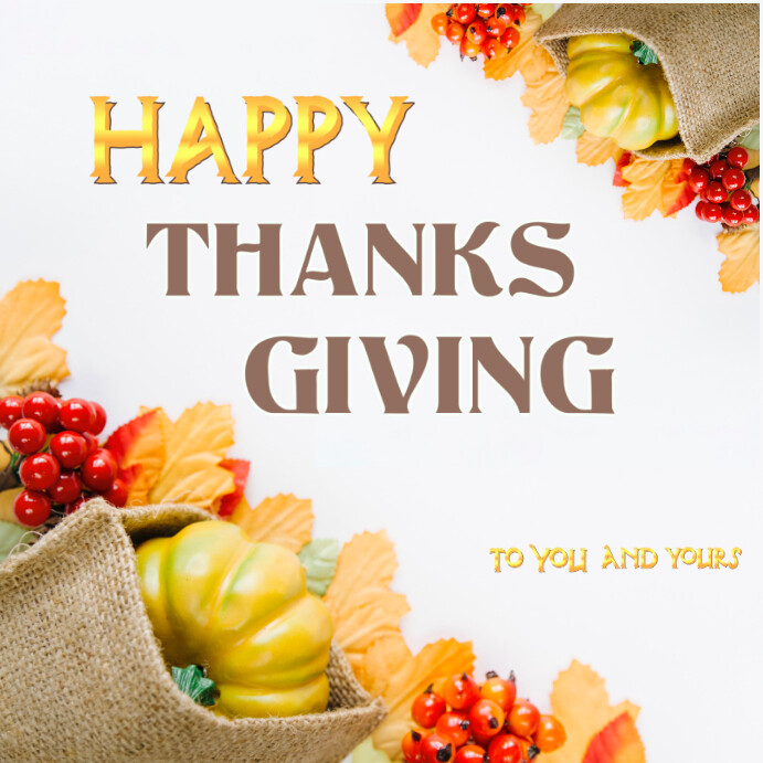 Thanks giving Instagram post Template | PosterMyWall