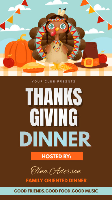 Thanks giving Instagram story Template | PosterMyWall