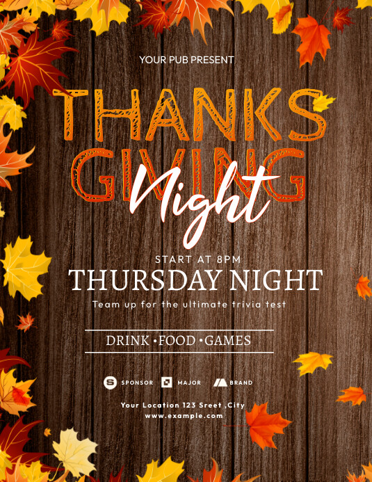 Thanks Giving Night Ads 2 Template | PosterMyWall