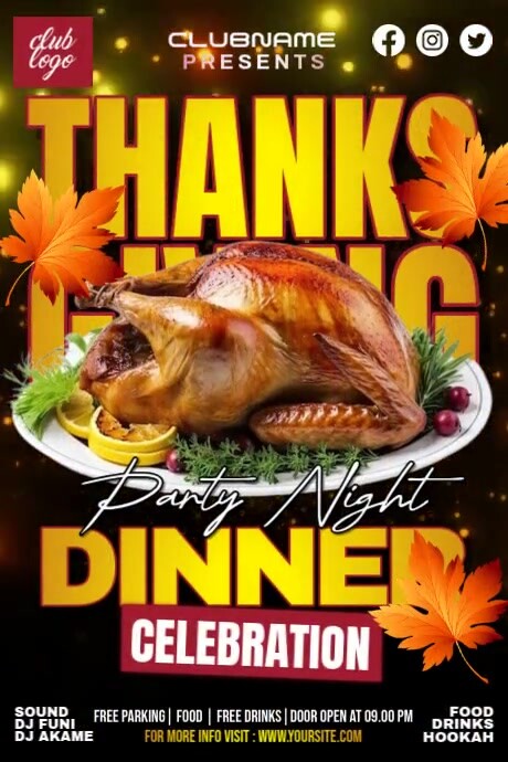Thanks Giving Night Template | PosterMyWall