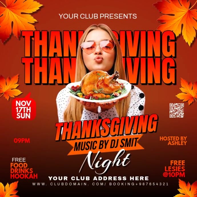Thanks giving night Template | PosterMyWall