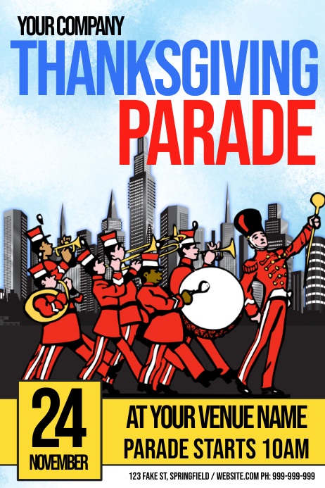 Copy of Thanks Giving Parade Poster | PosterMyWall
